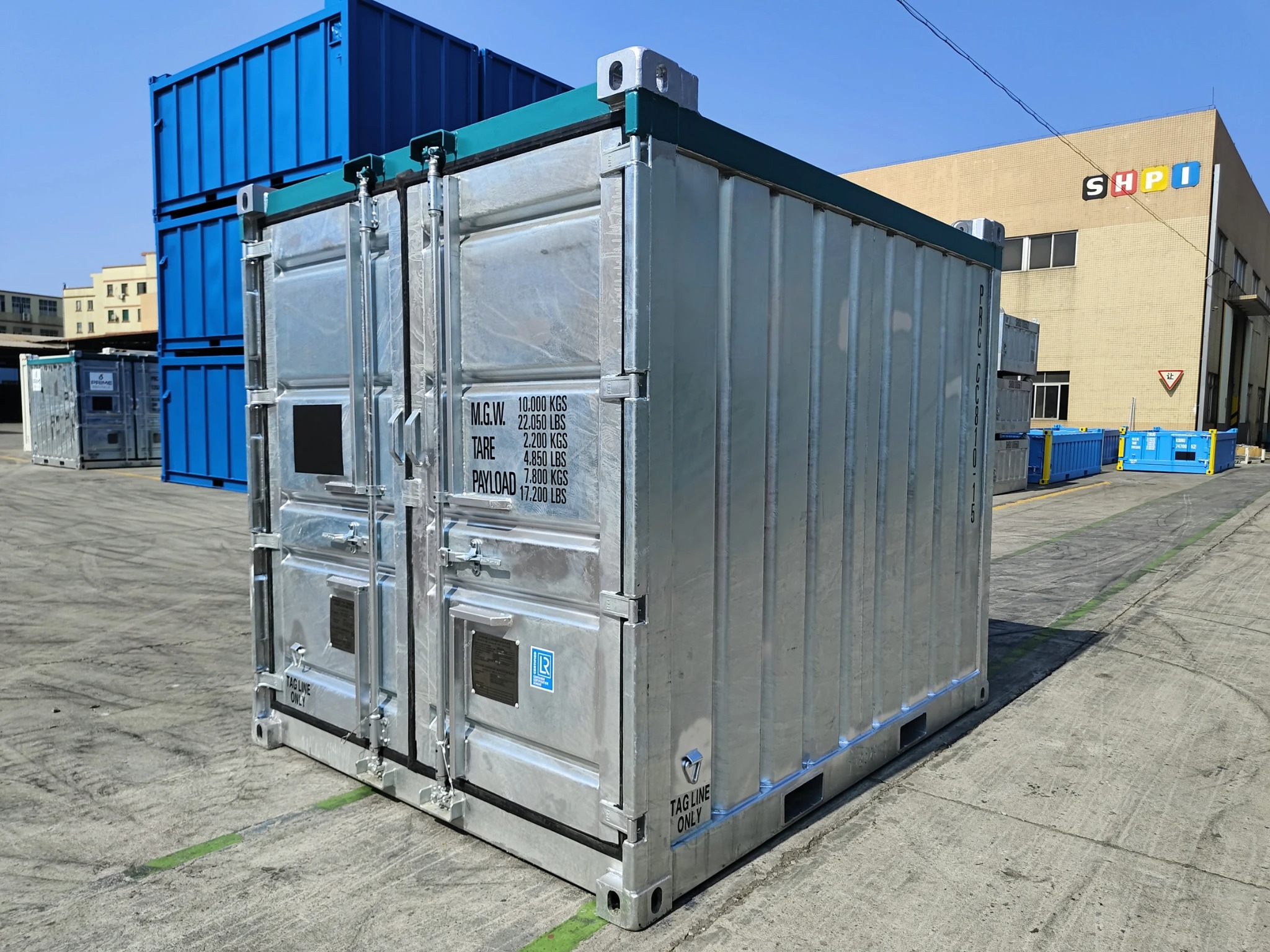 10’ Closed Container Galvanized - Tradecorp Container Sales & Rental